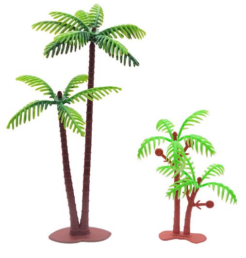 MRLESS 16 Pcs Coconut Tree Cake Toppers Miniature Tree Artificial Mini ...