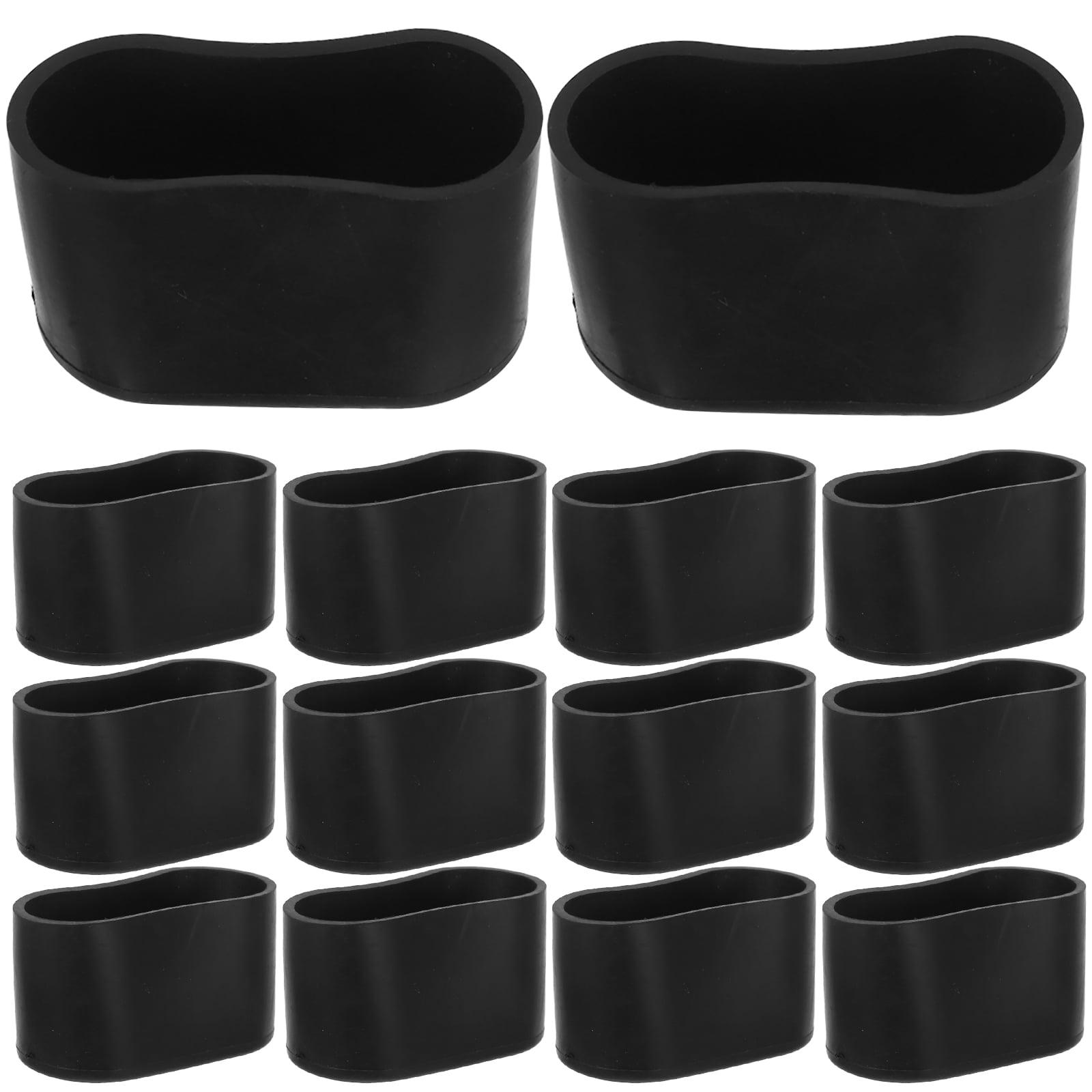 MRLESS 16Pcs Black PVC Chair Leg Caps Non-Skid Furniture Leg Covers ...