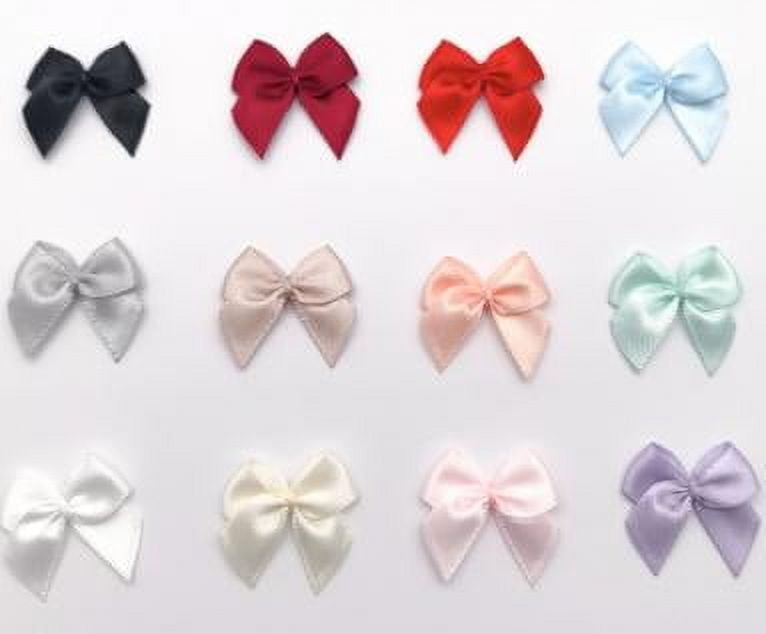 MRLESS 180pcs Mini Satin Bows Tiny Bow Decoration Fabric Bow Applique ...
