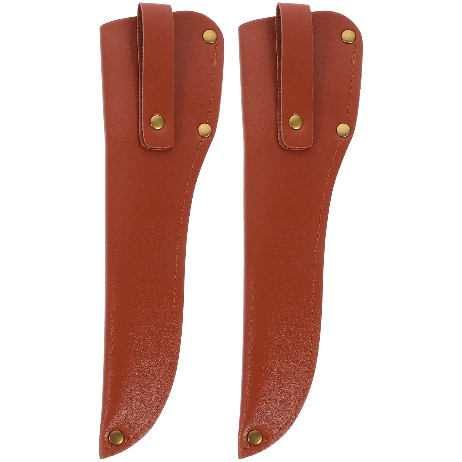 MRLESS 2 Leather Sheath Fish Filleting Knives Blade Guards with Belt ...