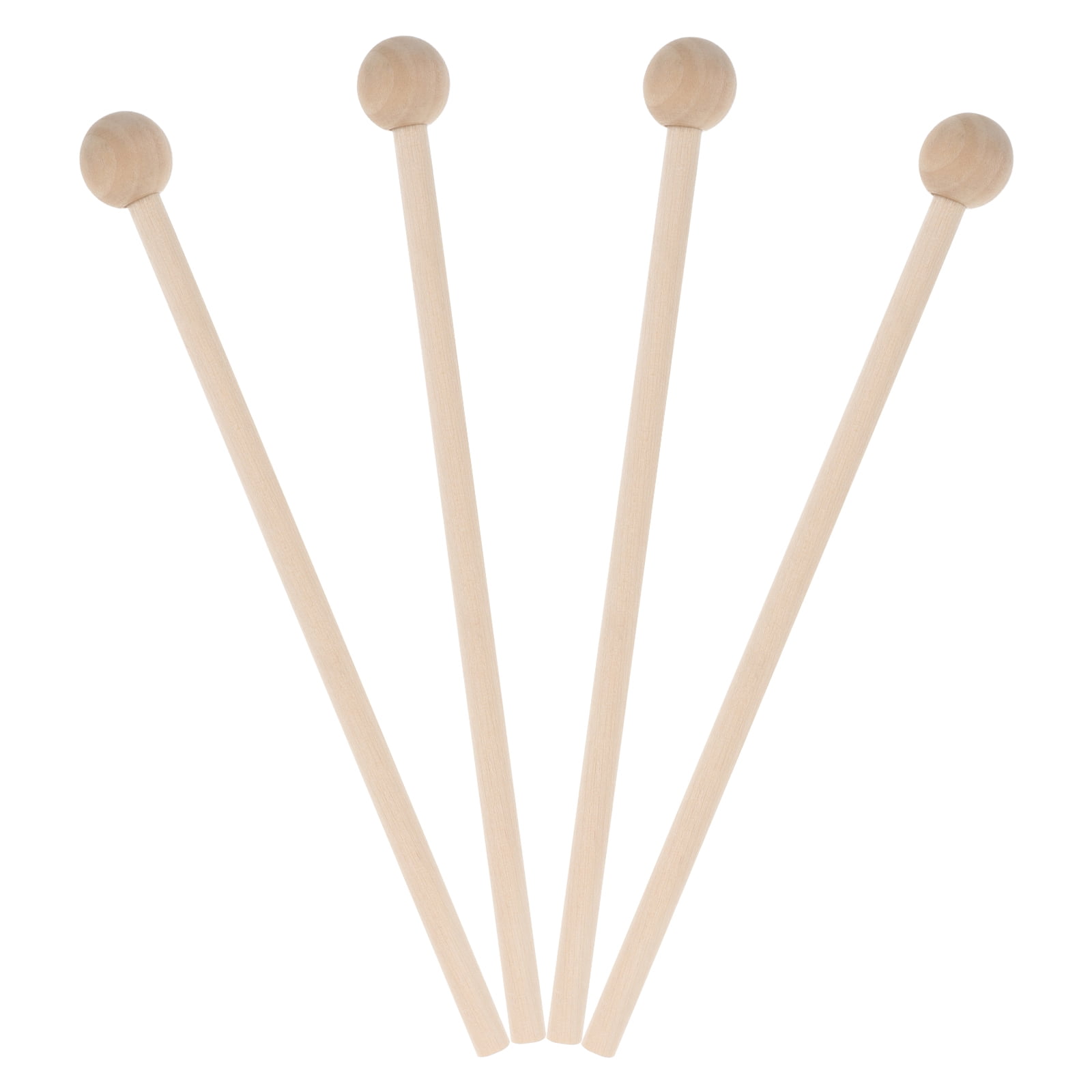 MRLESS 2 Pairs Solid Wood Drum Sticks Solid Drum Rods Wooden Drum Rods Drum Equipment Wood ...