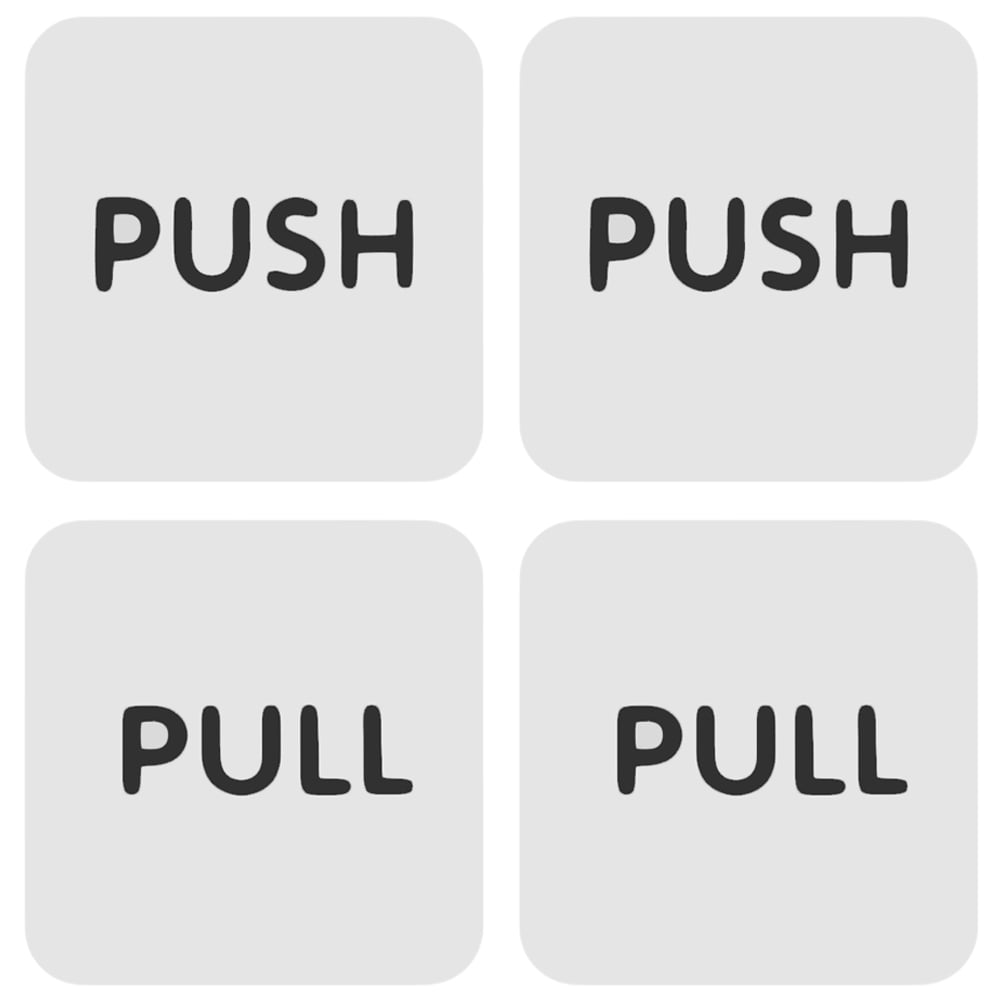 MRLESS 2 Pairs Square Acrylic Push Pull Door Signs Business Door ...