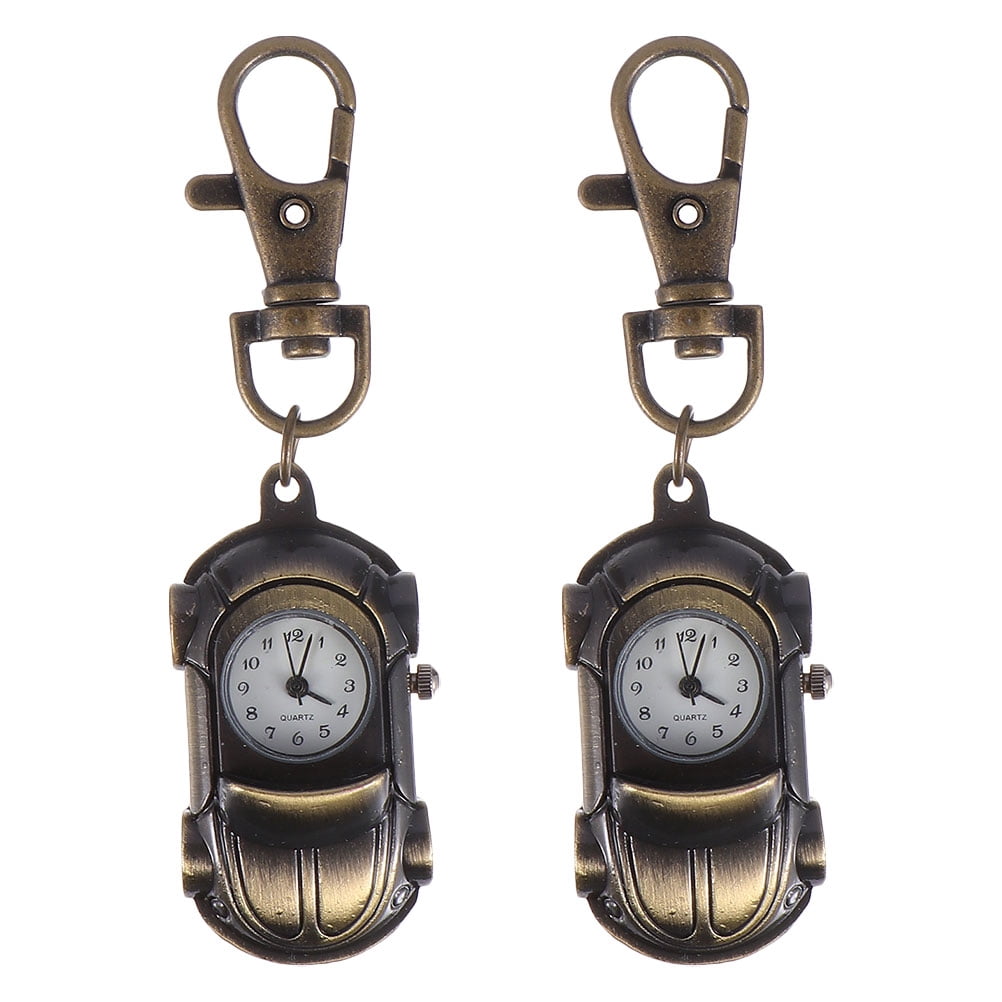 MRLESS 2 Pcs Classic Car Shape Pocket Watches for Men and Women Vintage ...