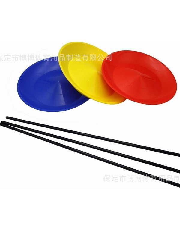 MRLESS 2 Sets Juggling Spinning Plates with Sticks Circus Trick Toy ...