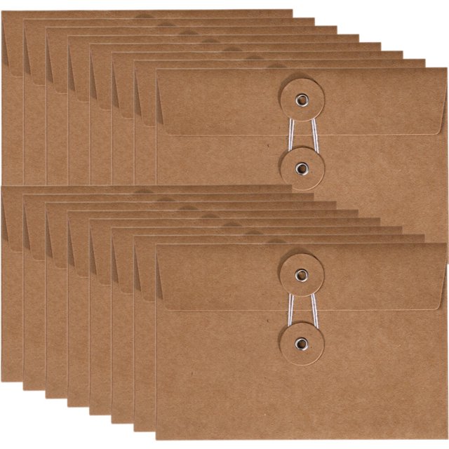 MRLESS 20 Kraft String Envelope File Folder for Wedding/Party Favors ...