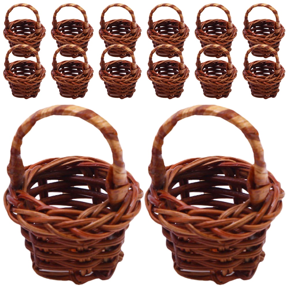 MRLESS 20 Mini Rattan Baskets for Easter Decor and Micro Landscapes ...