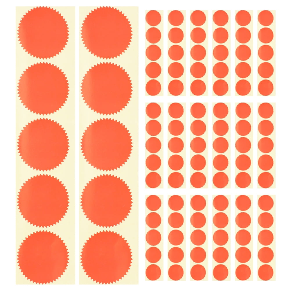 MRLESS 200pcs Red Certificate Stickers With Serrated Edge For Sealing ...