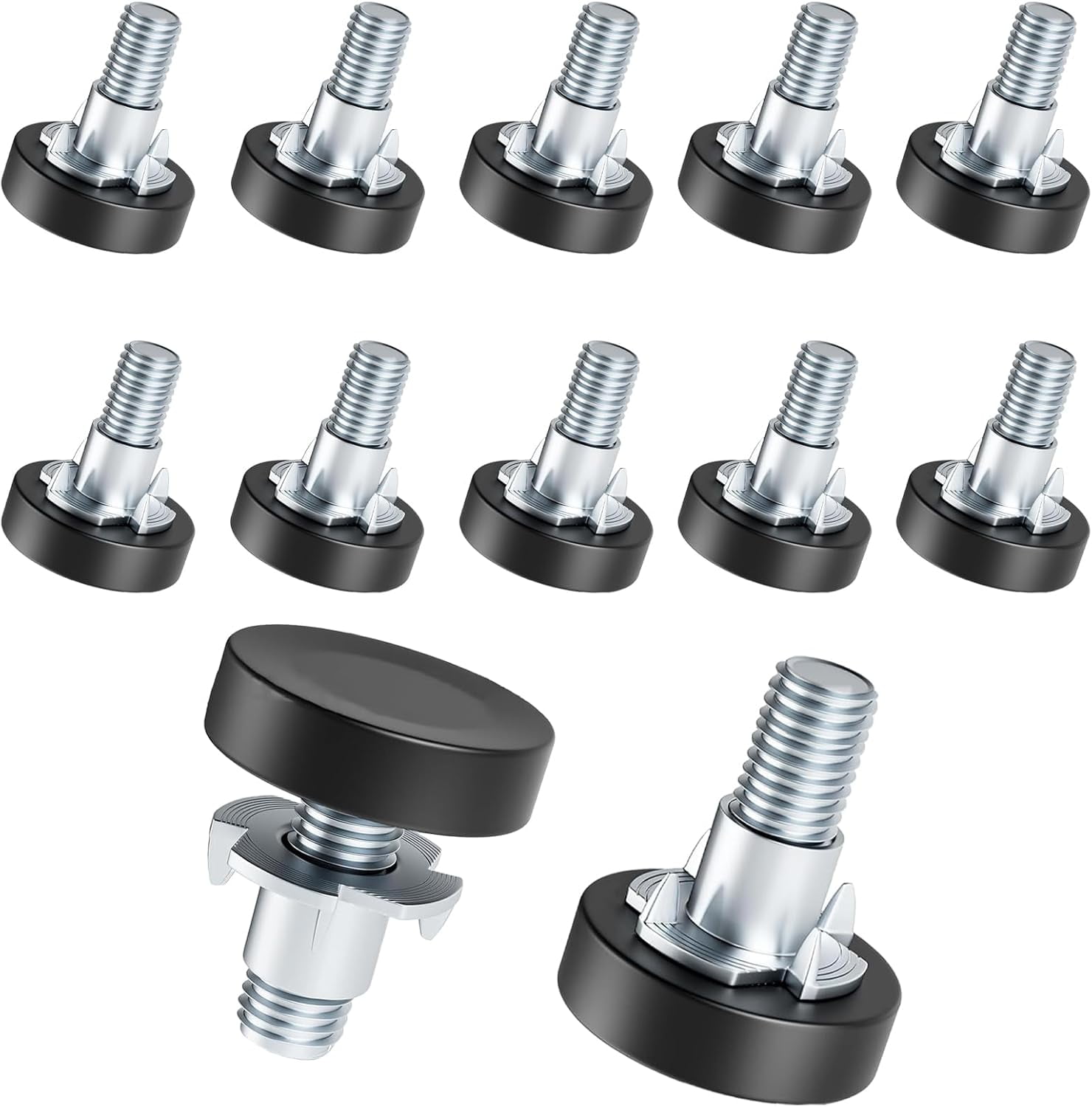 MRLESS 20pcs Adjustable Furniture Levelers 1/4 Threaded Feet for Table ...
