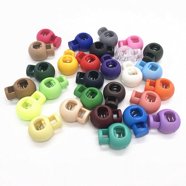 50 Pack Round Cord locks, Plastic Toggle Spring Stopper Single Hole for ...