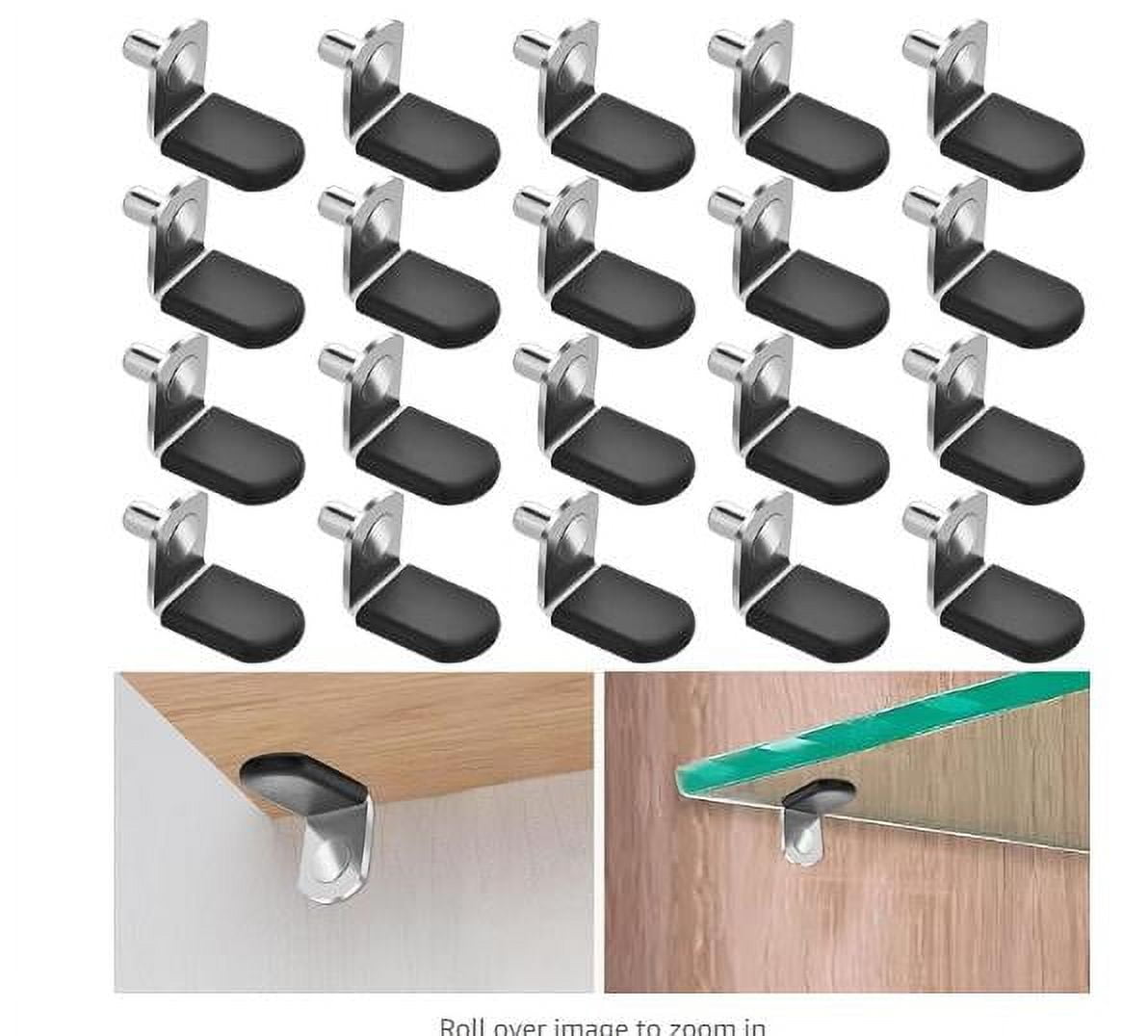 MRLESS 20pcs L-Shaped Shelf Brackets with Rubber Sleeves, Support Clips ...