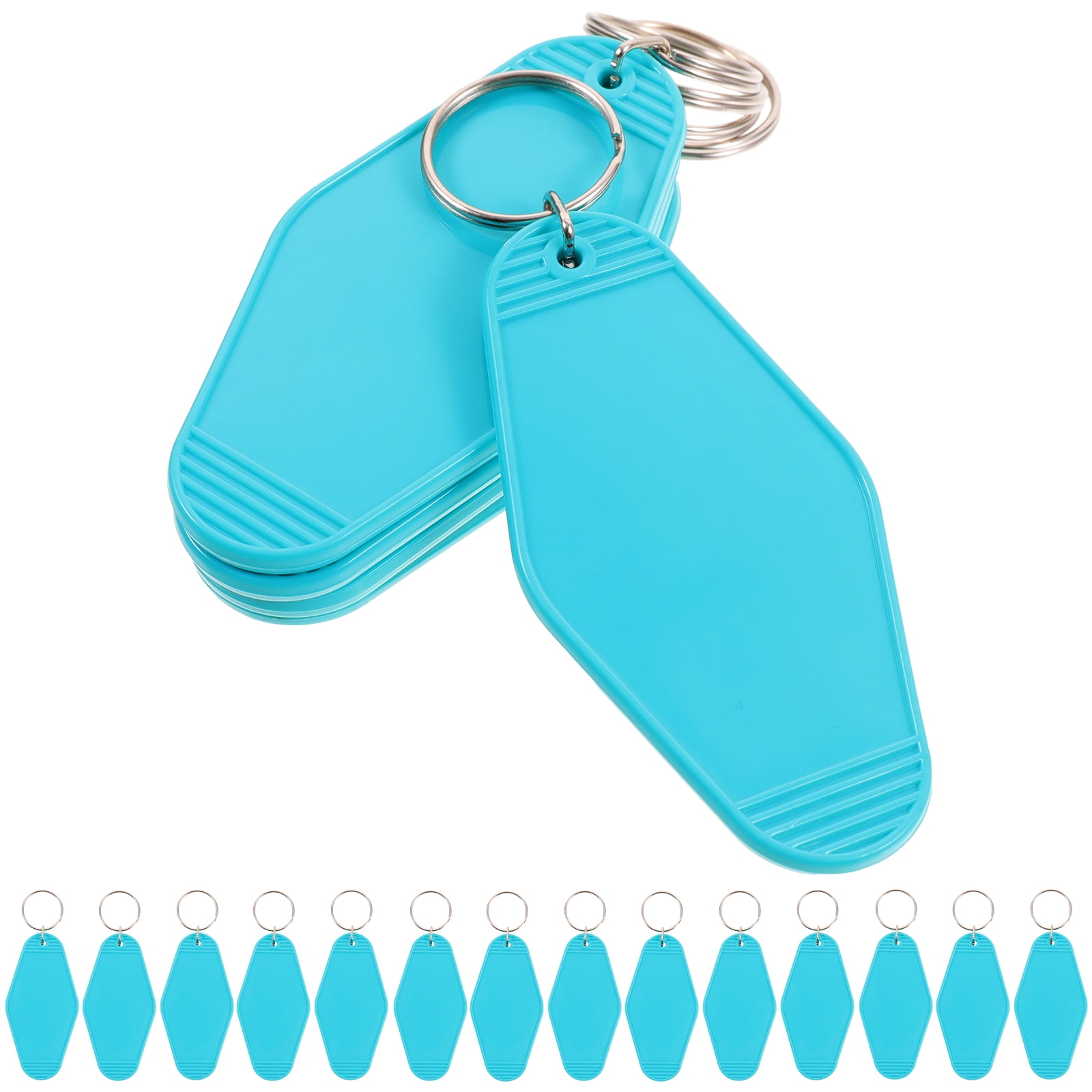 NUTEDOM 20pcs Simple Blank Key Chain Plastic Luggage Pendant Decorative ...