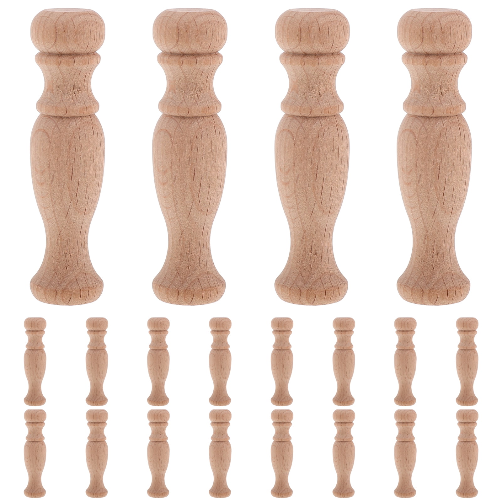 MRLESS 20pcs Wooden Baluster Spindles For Indoor Stairs And Furniture ...