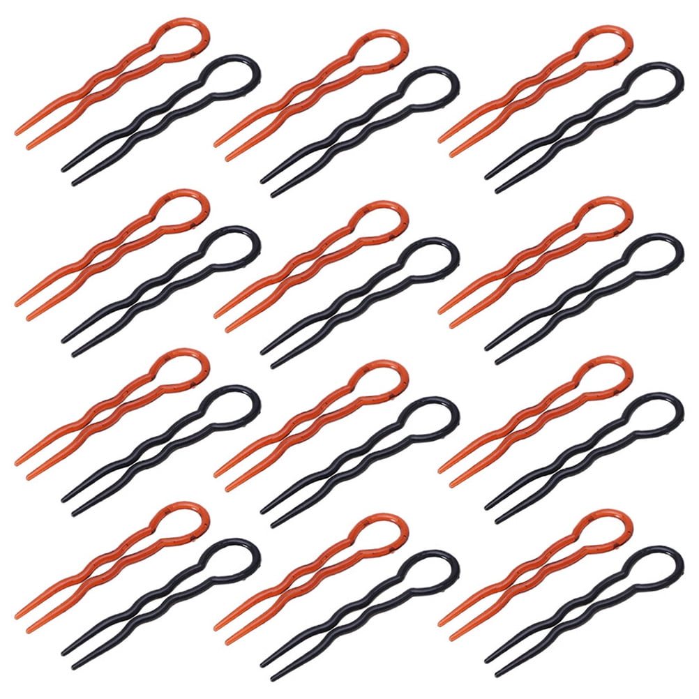 MRLESS 24pcs U-shaped Hair Forks Updo Hair Styling Tools Bun Hairpin ...
