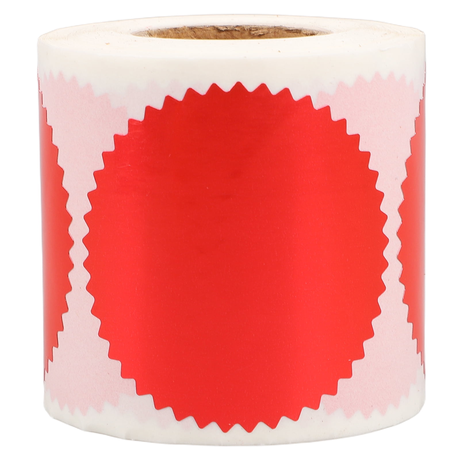 MRLESS 250pcs Red Round Metallic Seals with Serrated Edges for ...
