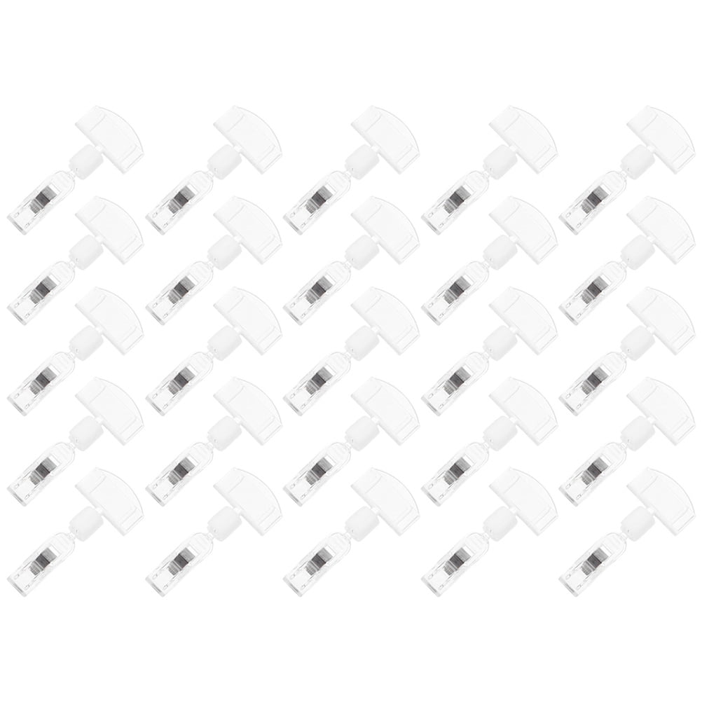 MRLESS 25pcs Rotatable Plastic Sign Clips for Retail Store Shelf Label ...