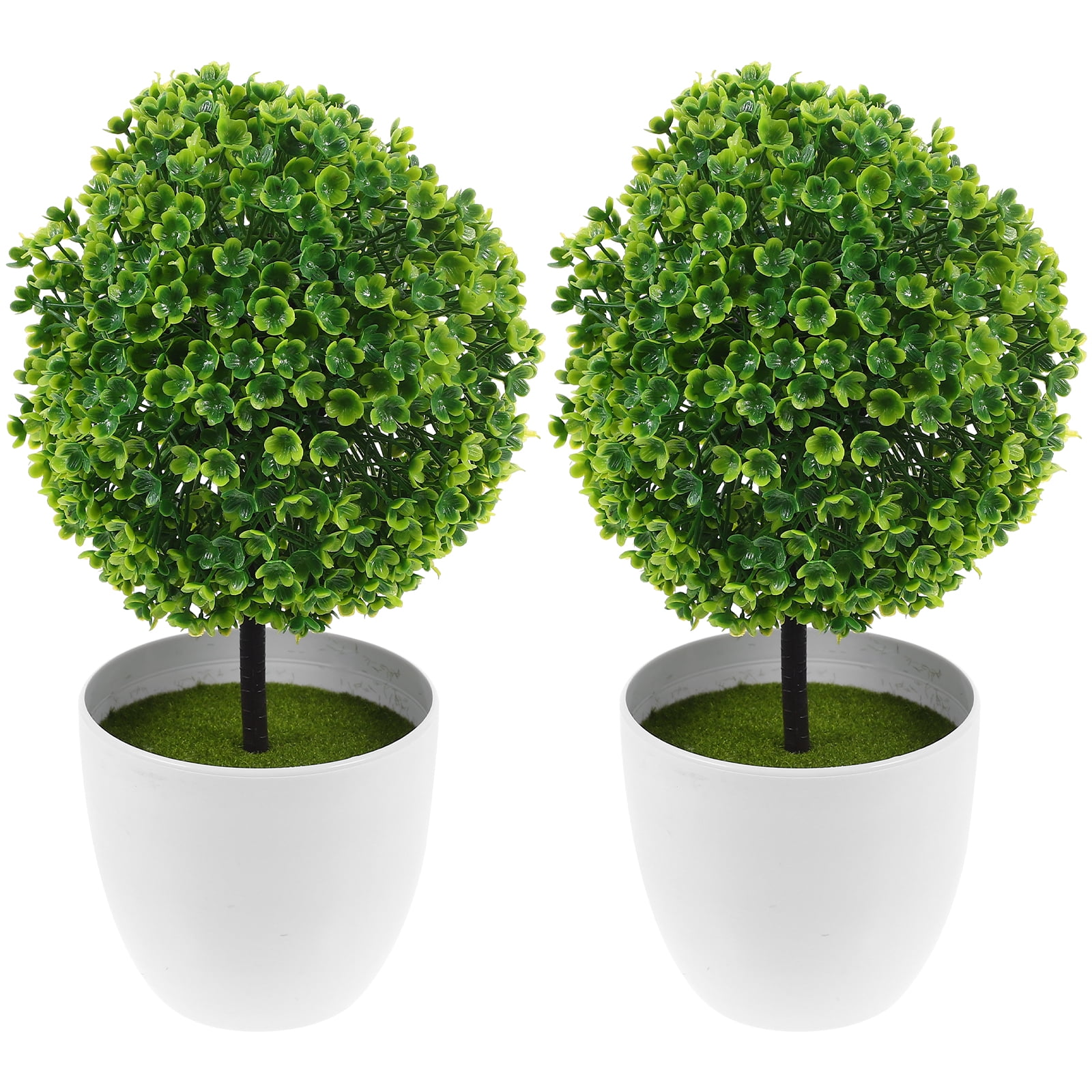 MRLESS 2pcs Artificial Topiary Trees Mini Shaped Greenery Decorative ...