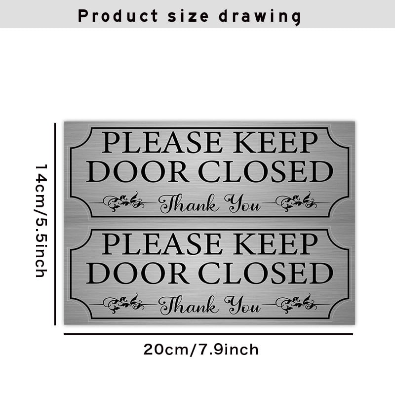 MRLESS 2pcs Bathroom Door Sign Decal Decor Bathroom Door Sign ...