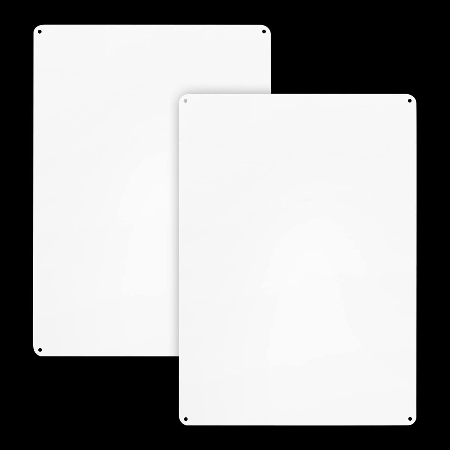 MRLESS 2pcs Blank Metal SignsBlank Aluminum Sign Waterproof Metal Sign ...