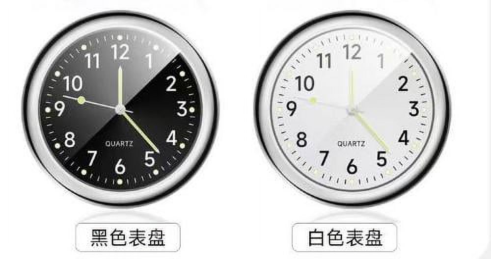 MRLESS 2pcs Car Clock Stick On Mini Dashboard Clock Small Luminous Car ...