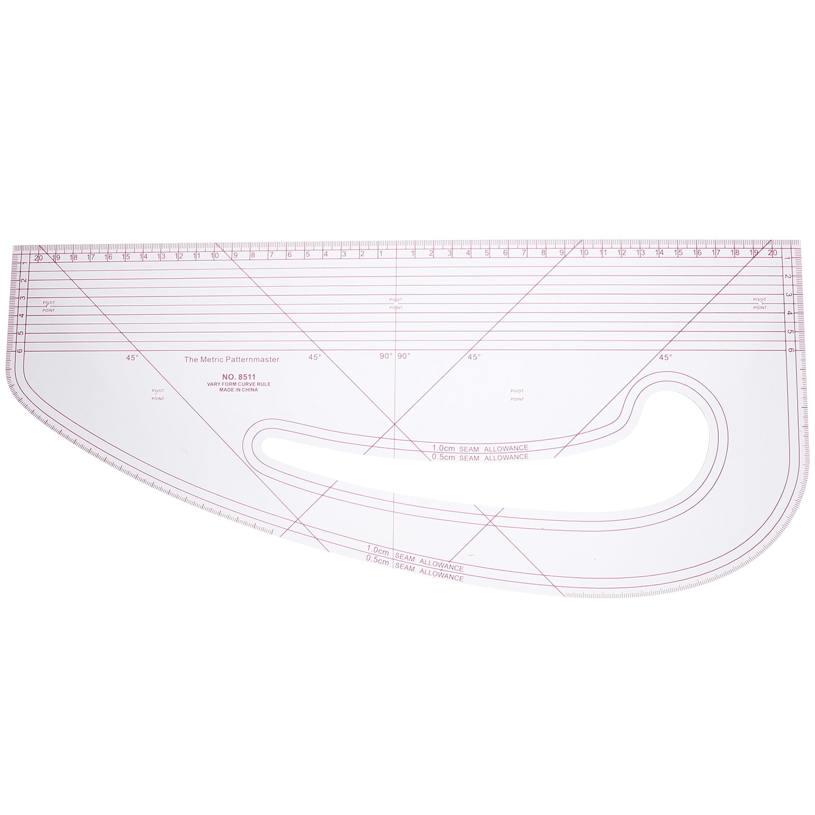 MRLESS 2pcs Pattern Sewing Rulers Clear French Curve Ruler for Pattern ...