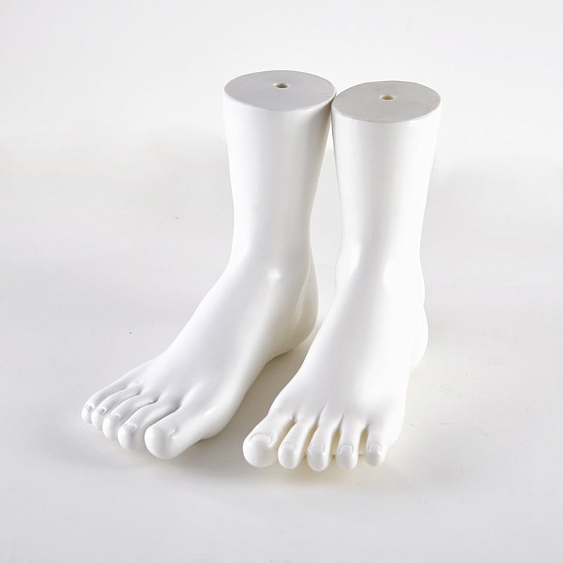 MRLESS 2pcs Realistic Plastic Foot Mannequin Five-Toe Foot Model For ...