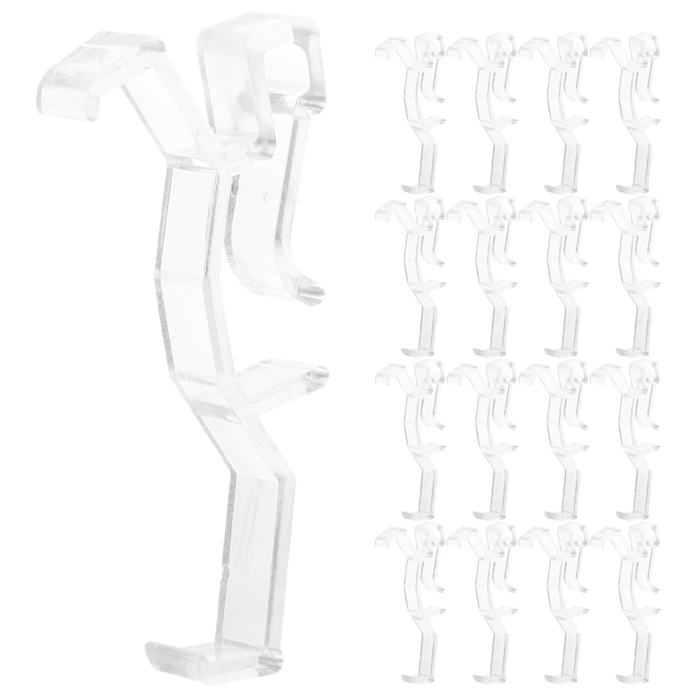 MRLESS 30 Pcs Hidden Valance Clips For Horizontal Blinds Clear Plastic ...