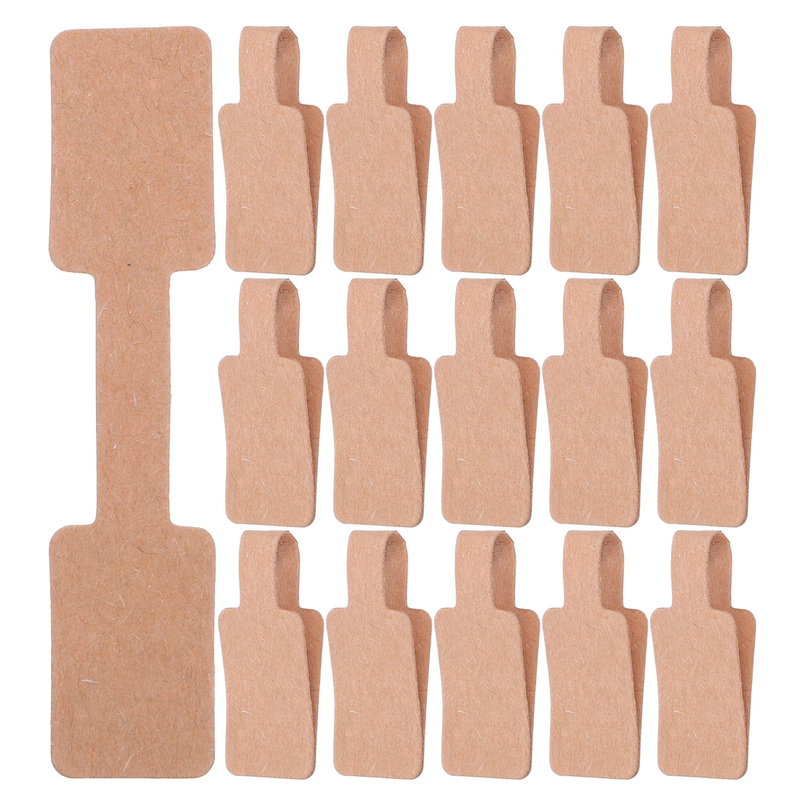 MRLESS 300pcs Blank Jewelry Sticker Tags Brown Paper Stickers Jewelry ...