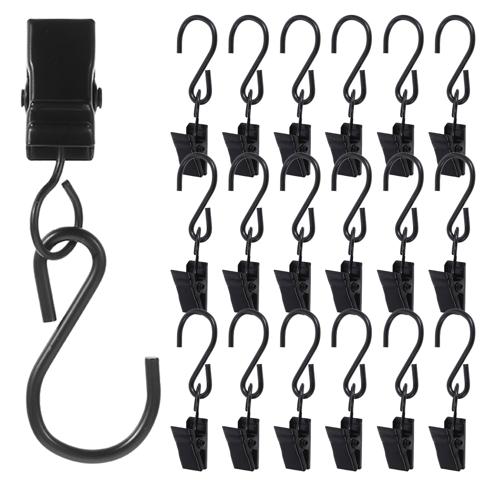 MRLESS 30pcs Metal S Hooks For Outdoor String Lights Party Light Clips For Wedding Birthday ...