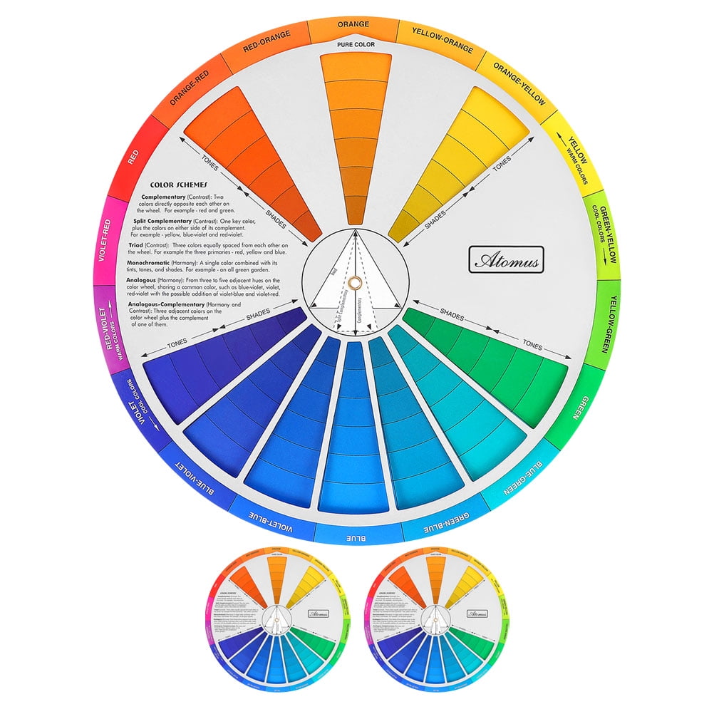 3Pcs Multi Color Wheel for Color Learning with Perfect Size Easy to Use ...