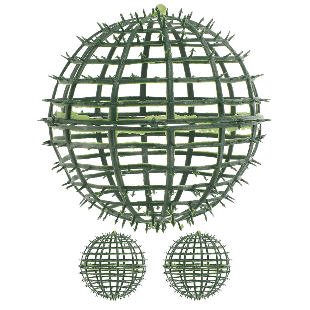 MRLESS 3pcs Artificial Plant Topiary Ball Flowers Cage Decorative Balls Topiary Sphere Floral ...