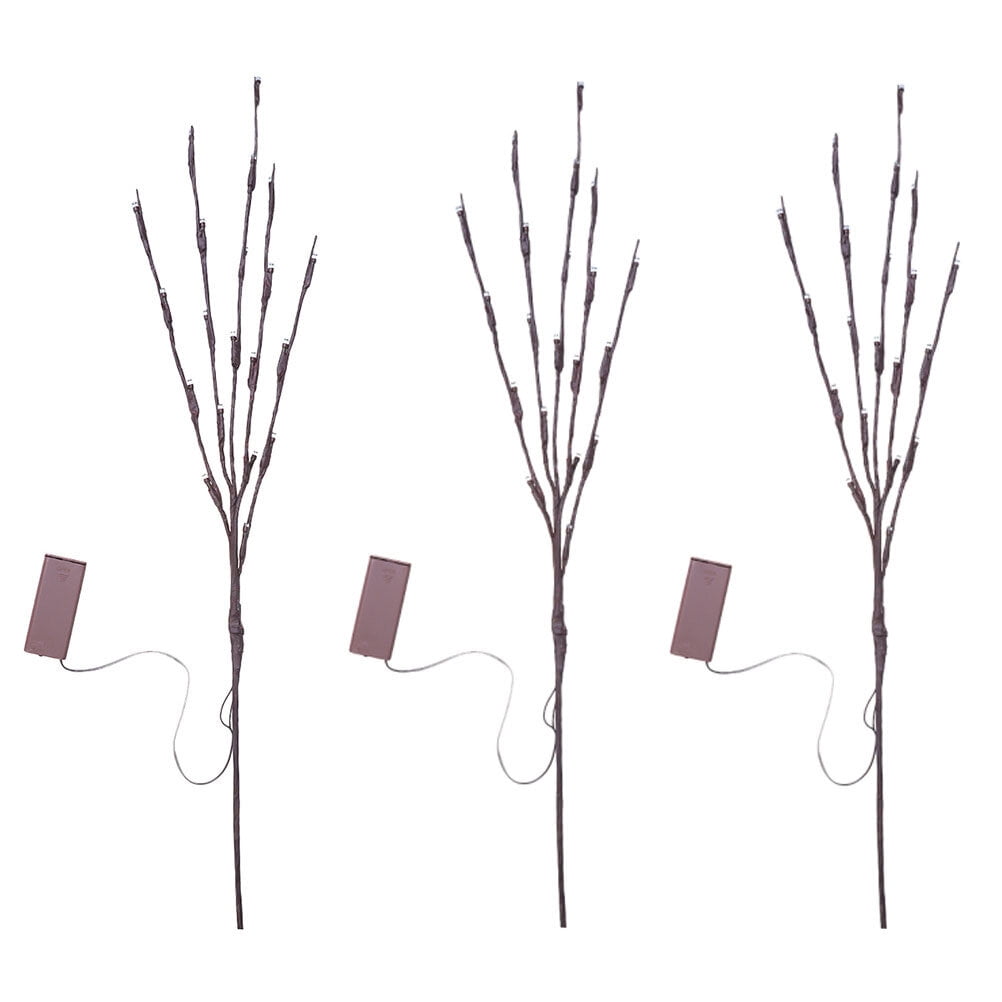 MRLESS Set of 3 Lighted Branches with LED Tree Lights, Artificial ...
