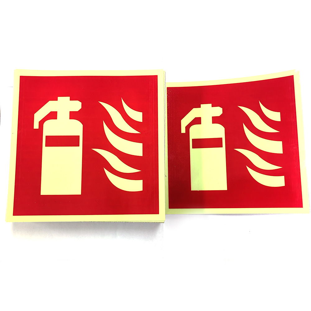 MRLESS 4 Pcs Light In The Dark Stickers Adhesive Fire Extinguisher ...