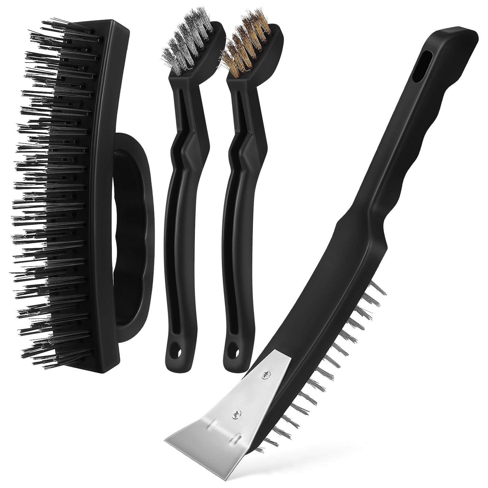 MRLESS 4 Pcs Wire Brushes Wire Scrub Brush Scrubbing Brush Wire ...