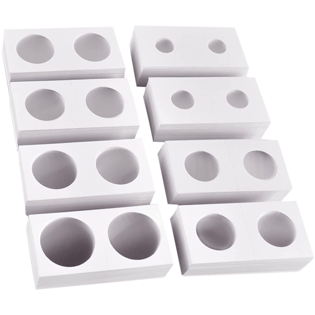 MRLESS 400Pcs Coin Holders Cardboard, Transparent Coin Collecting ...