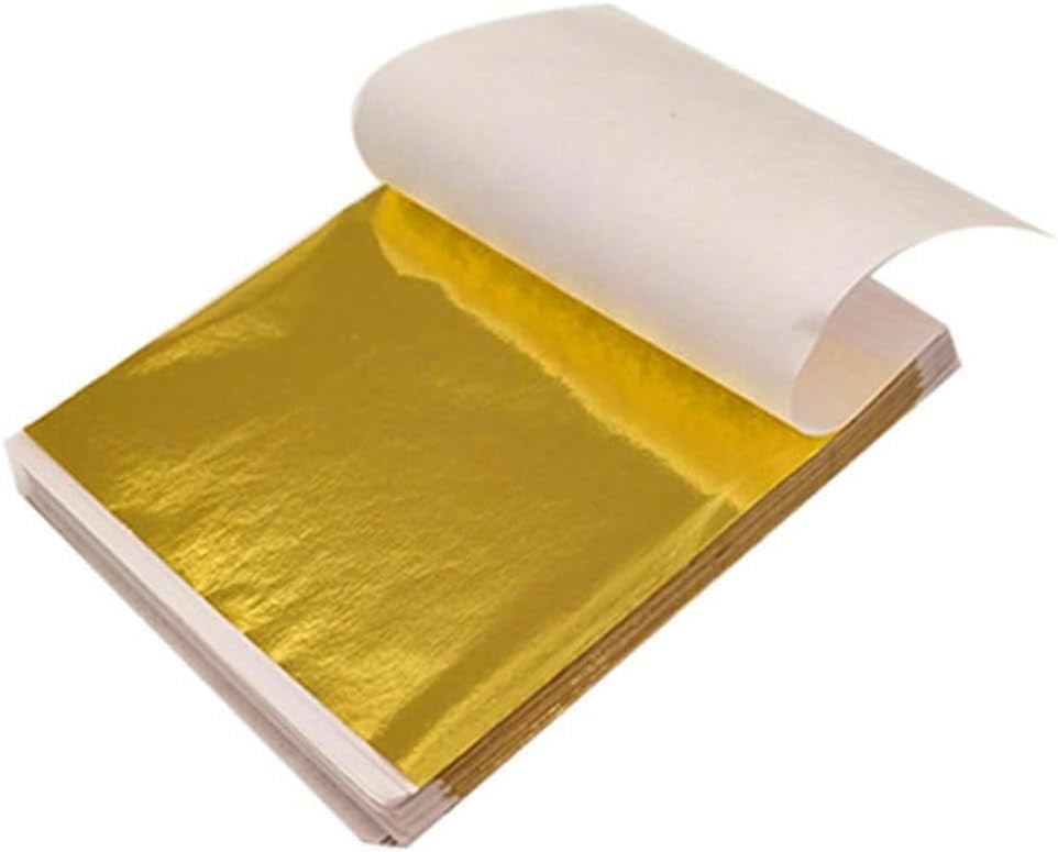MRLESS 400pcs K Gold Foil Transfer Sheets Ideal For Crafting Cake ...