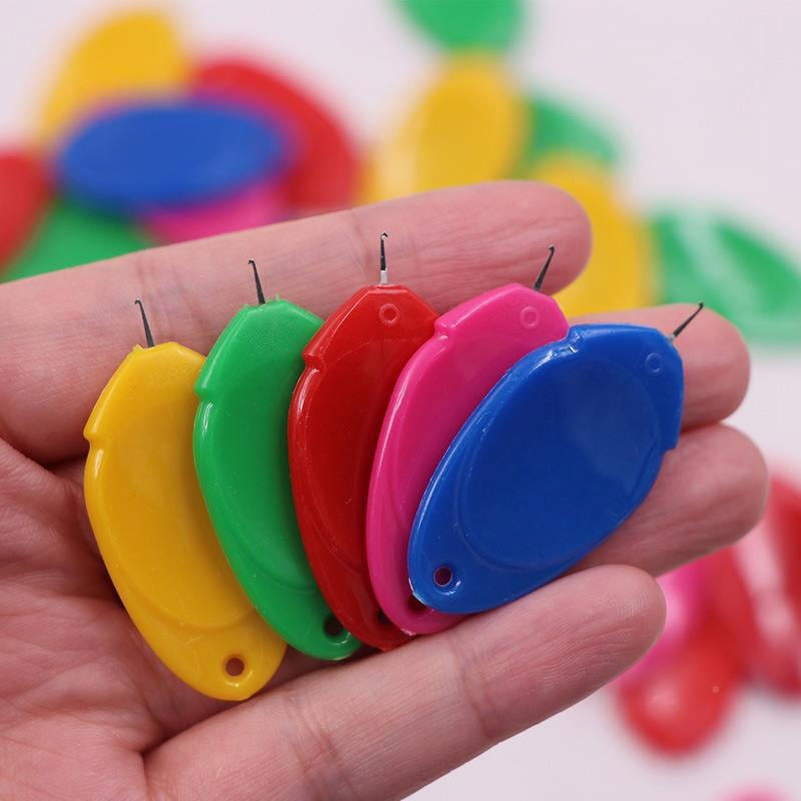 GOOHOCHY ElderFriendly Needle Threader Tool for Sewing with Assorted Color Plastic Design and ...