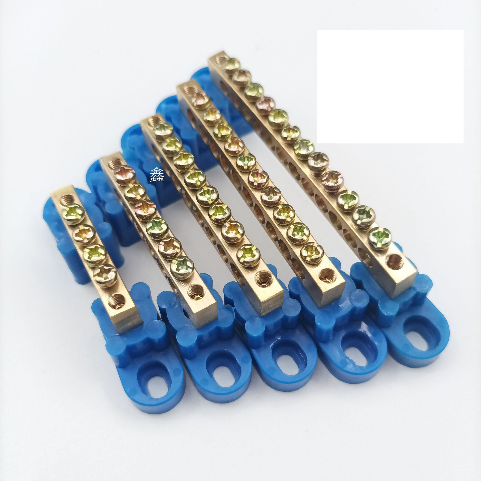 MRLESS 4pcs Copper Ground Bar Terminal Block With Base For Electrical ...