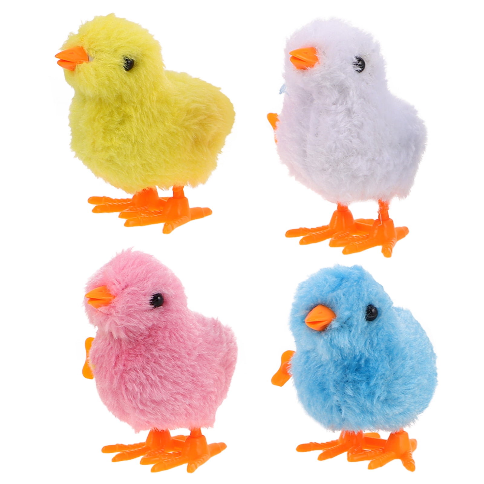 MRLESS 4pcs Fluffy Walking Chicks Jumping Chick Toys Easter Basket ...