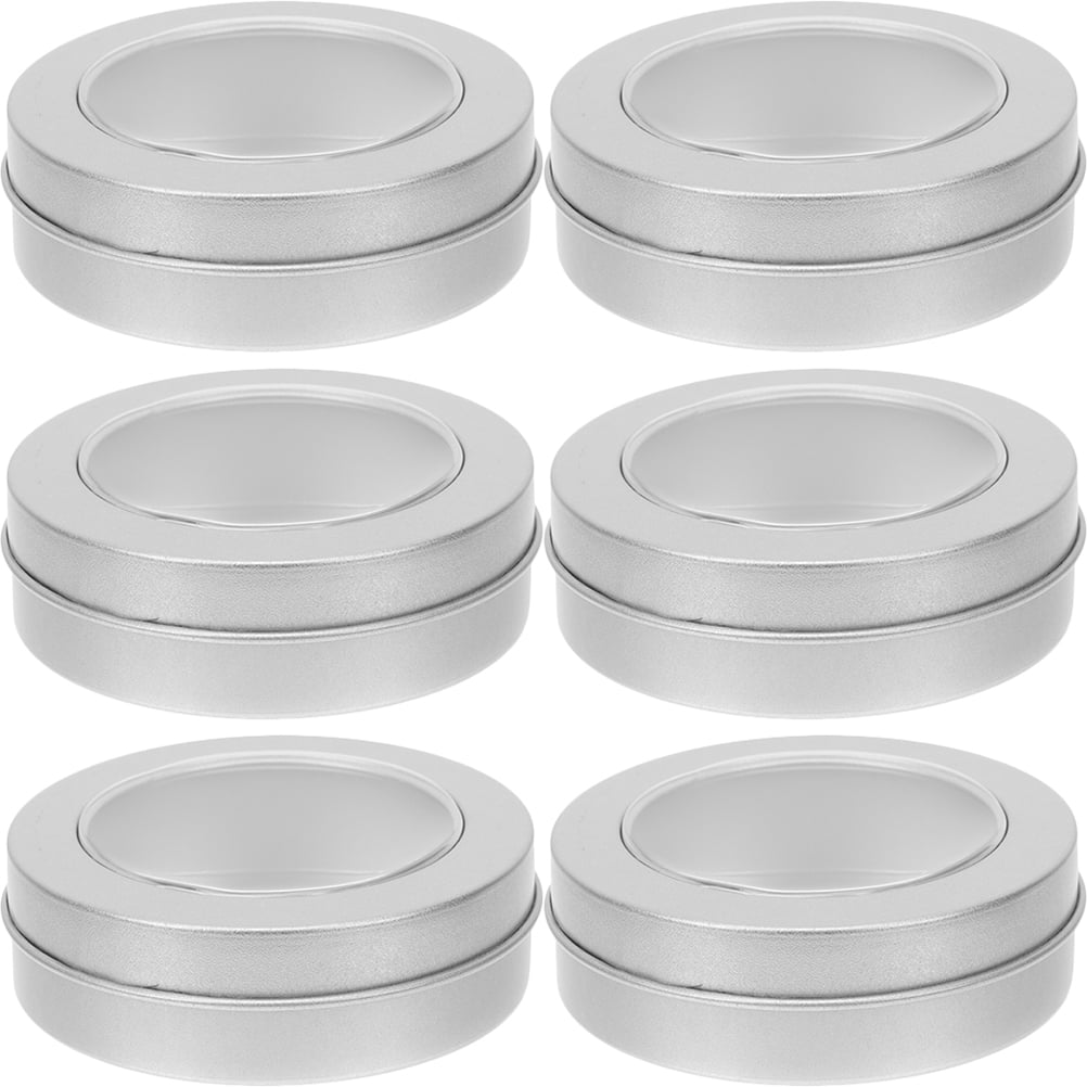 MRLESS 4pcs Round Tin Box with Lid Large Cookie Tin Treats Canister ...