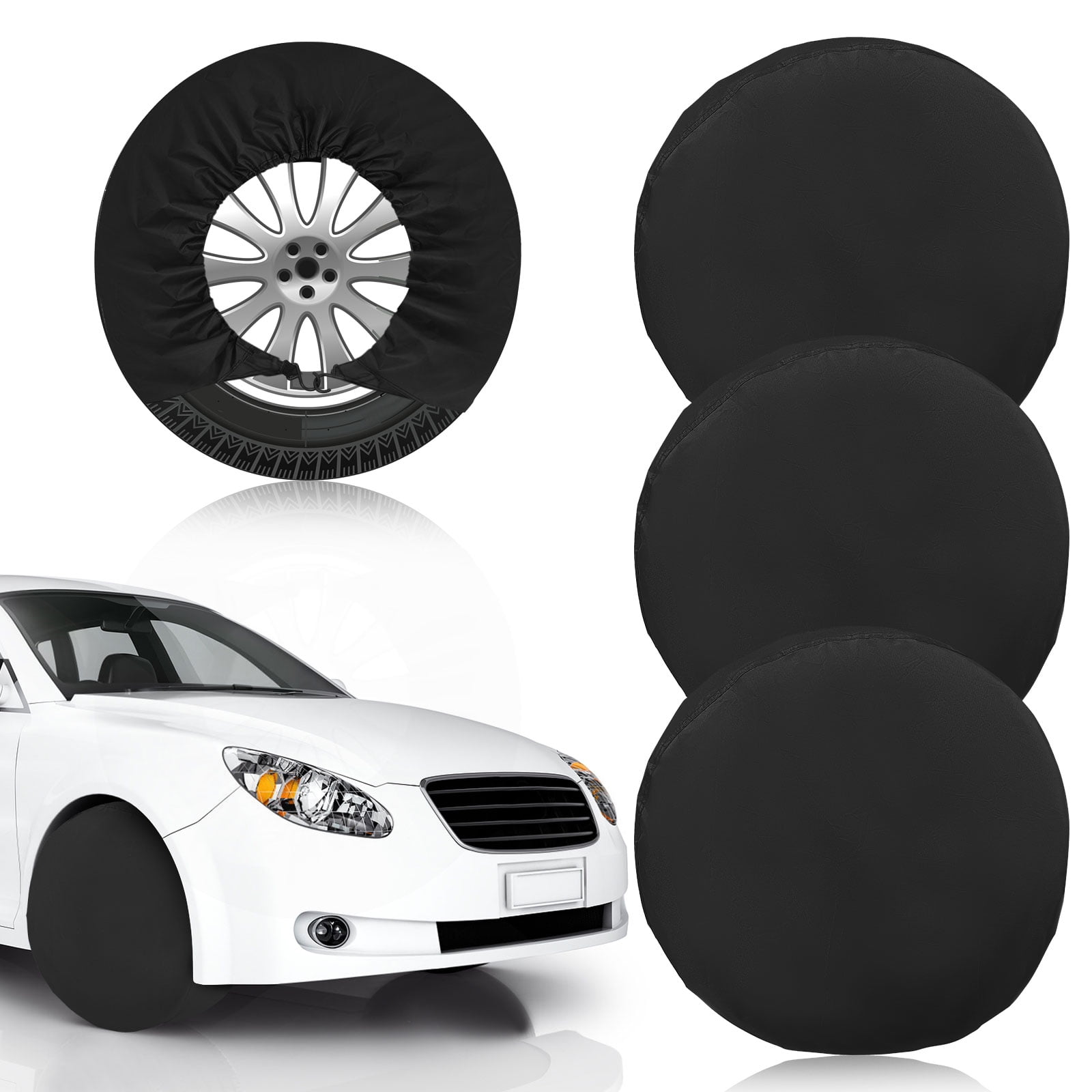 MRLESS 4pcs Wheel Covers Tire Protection Covers Rv Wheel Sun Protectors ...