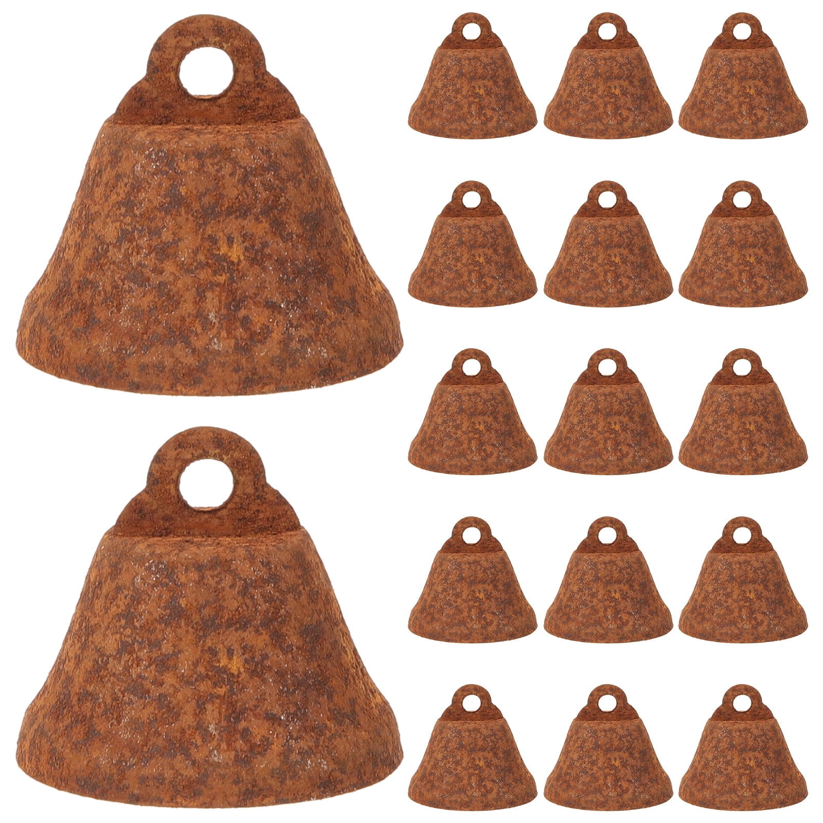 MRLESS 50 Rusty Christmas Craft Bells Vintage Jingle Farmhouse Hanging ...