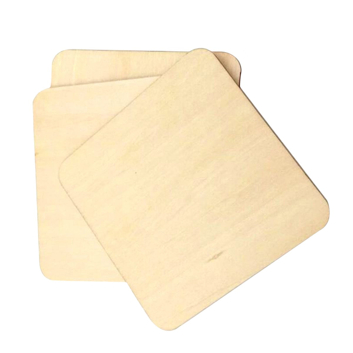 MRLESS 50 Wooden Square Drink Coasters for Home and Kitchen Tables ...