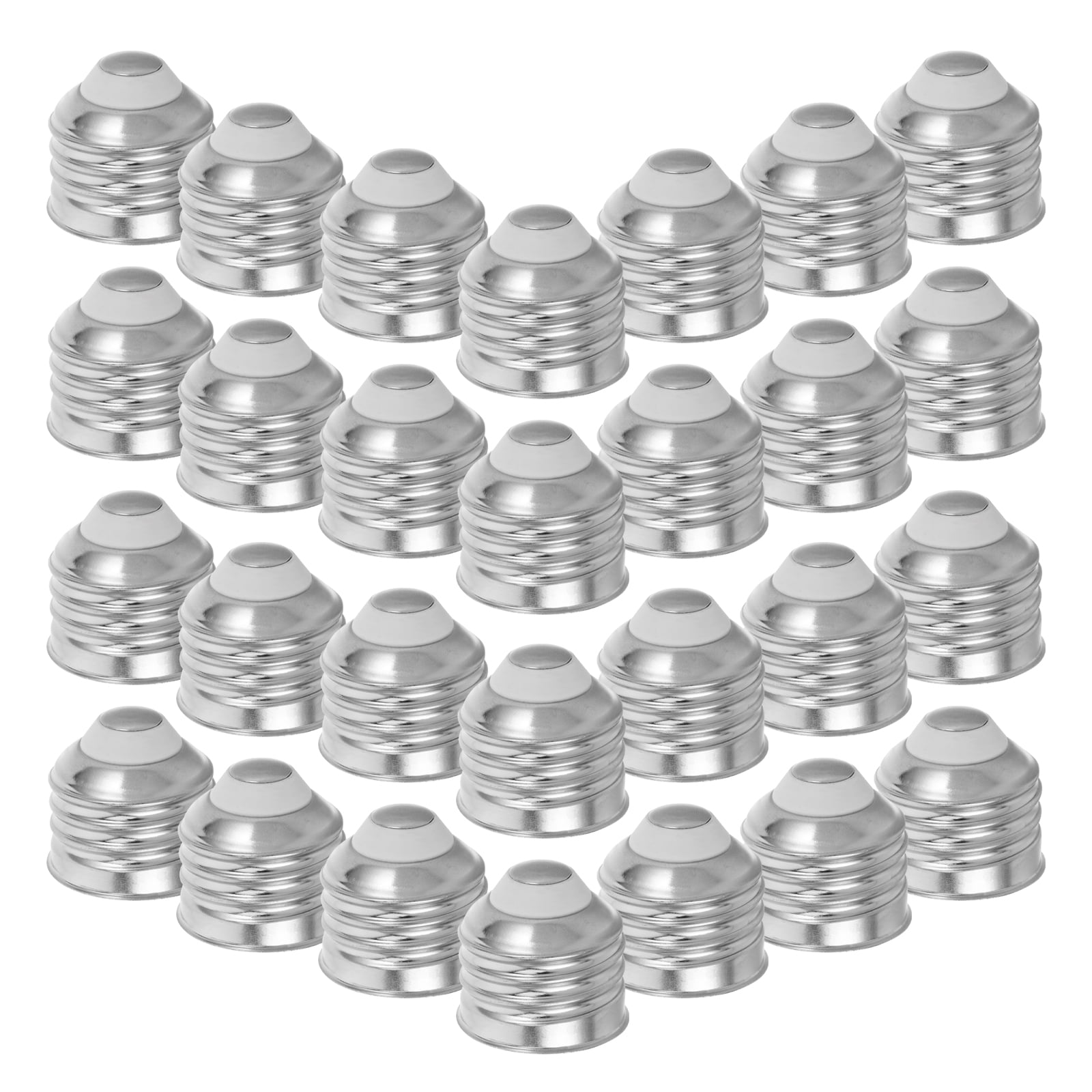 MRLESS 50pcs E27 Bulb Socket Aluminum Nickel-Plated Light Adapter ...