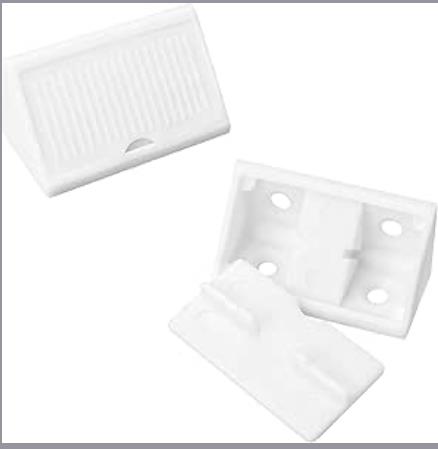 MRLESS 50pcs L Shaped Plastic Corner Brackets For Shelves Corner Braces ...