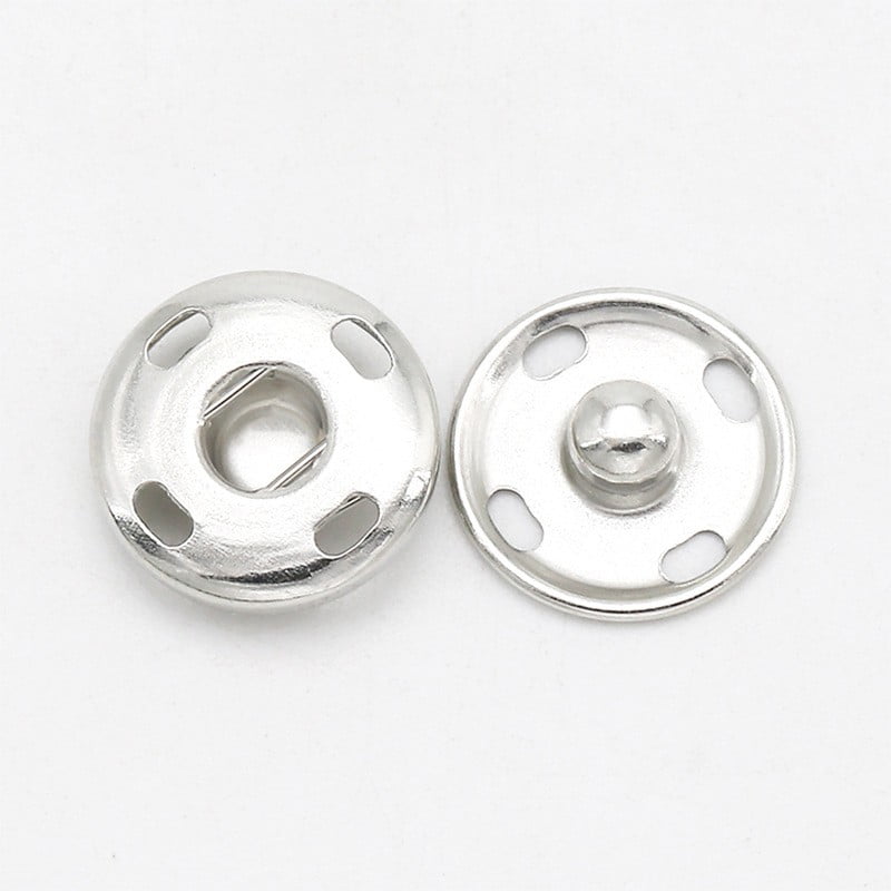 MRLESS 50pcs Sew on Snap Buttons Metal Snaps Fasteners Press Studs ...