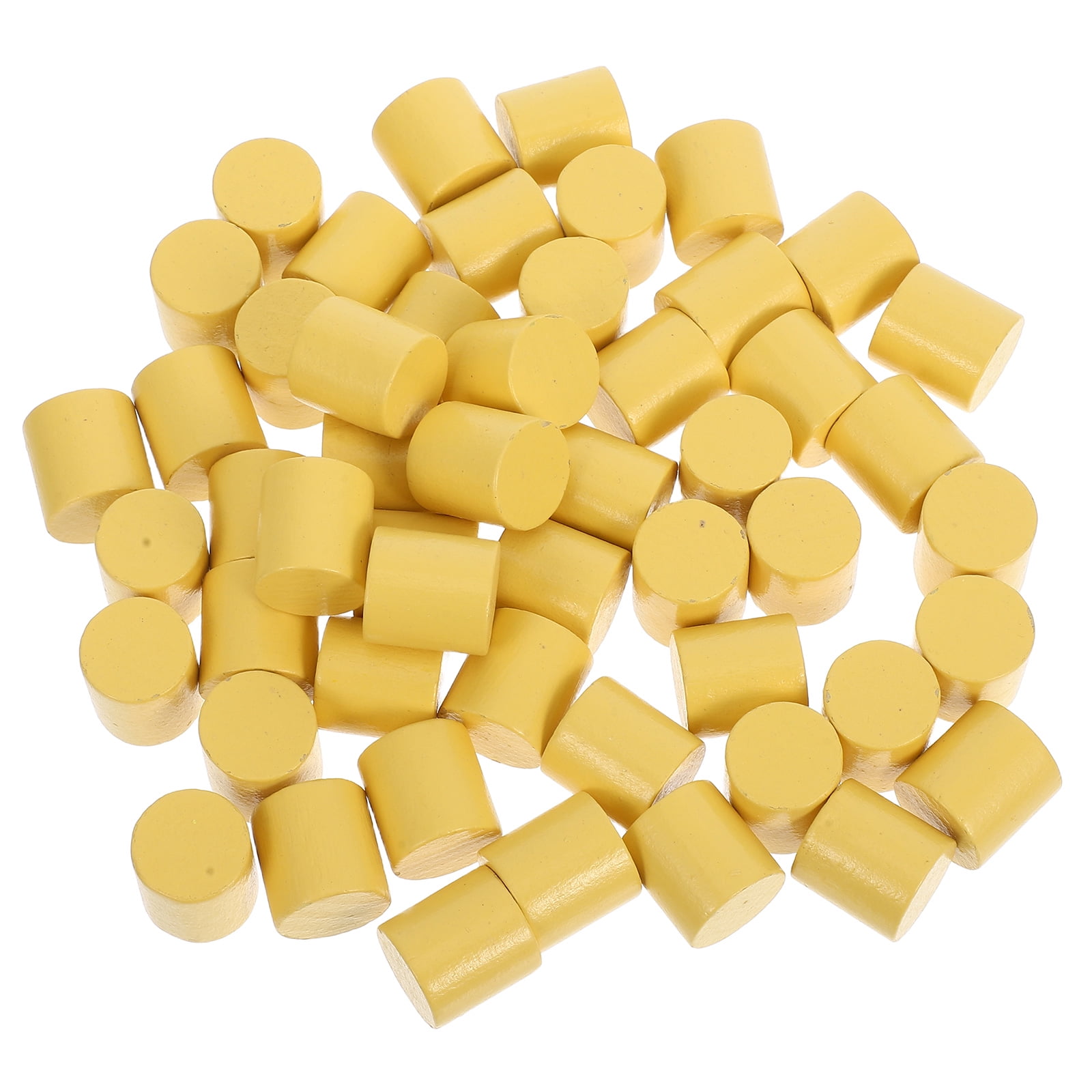 MRLESS 50pcs Unpainted Wooden Cylinders Unpainted Wood Cylinder Wood ...