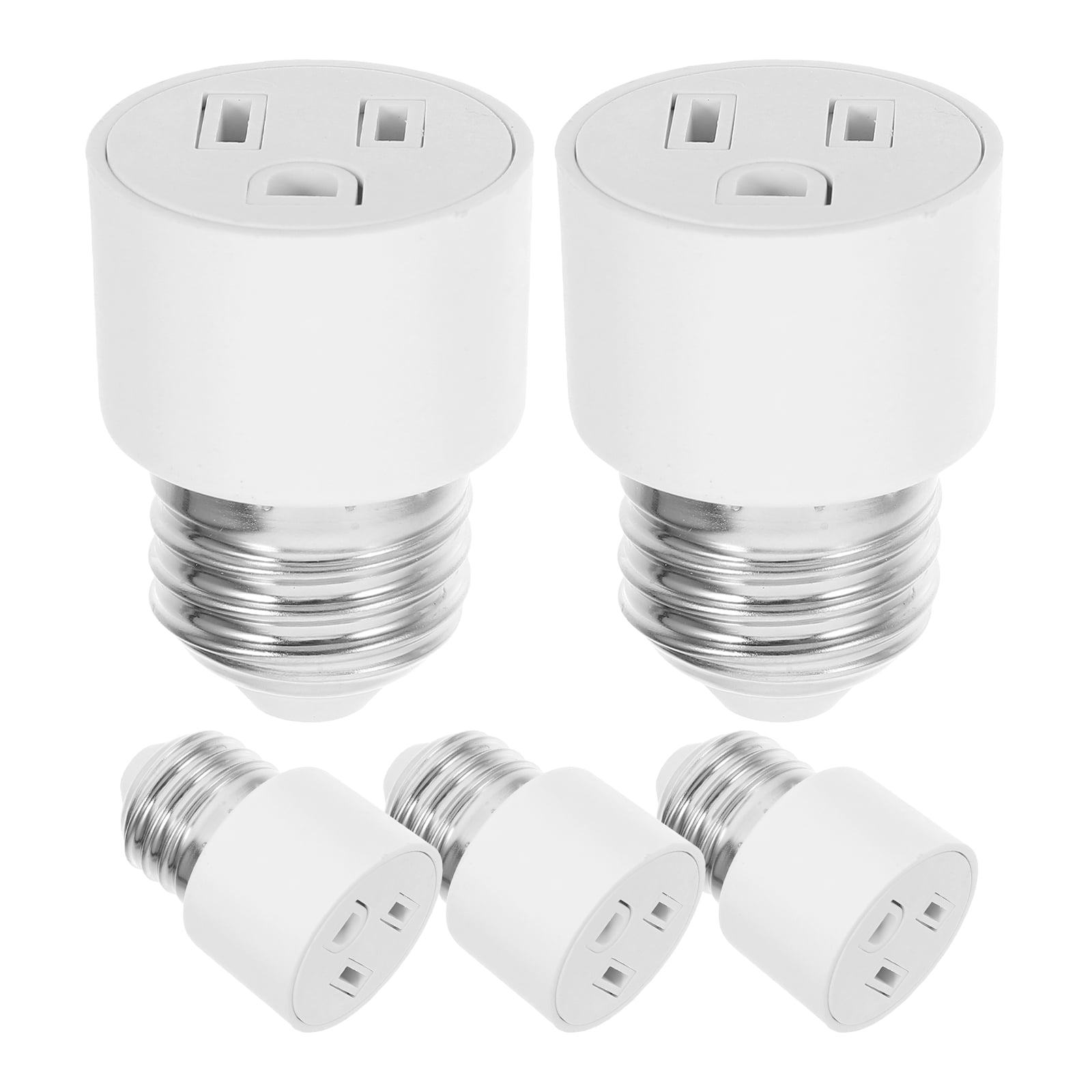 MRLESS 5pcs Light Socket To Plug Adapter 3 Prong E27 Bulb Outlet Socket ...