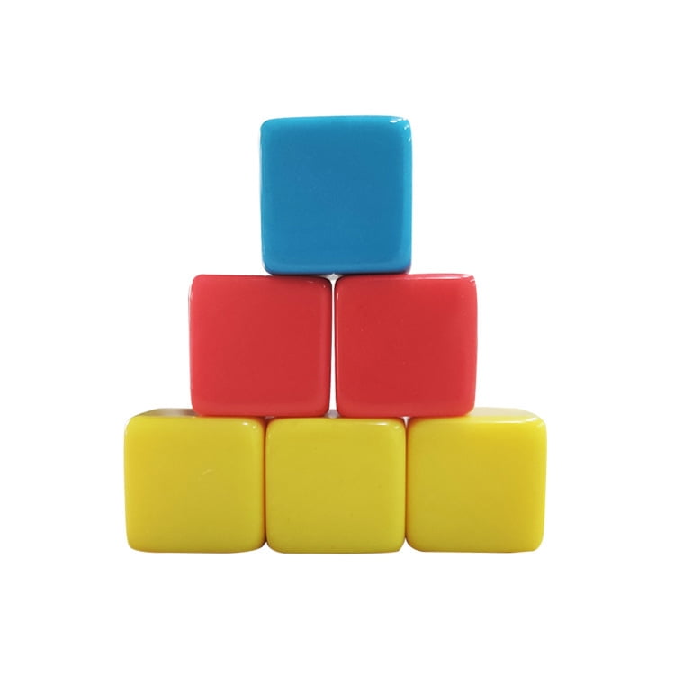 MRLESS 6 Pcs Large Blank Dice Writable Plastic Cubes For Games ...