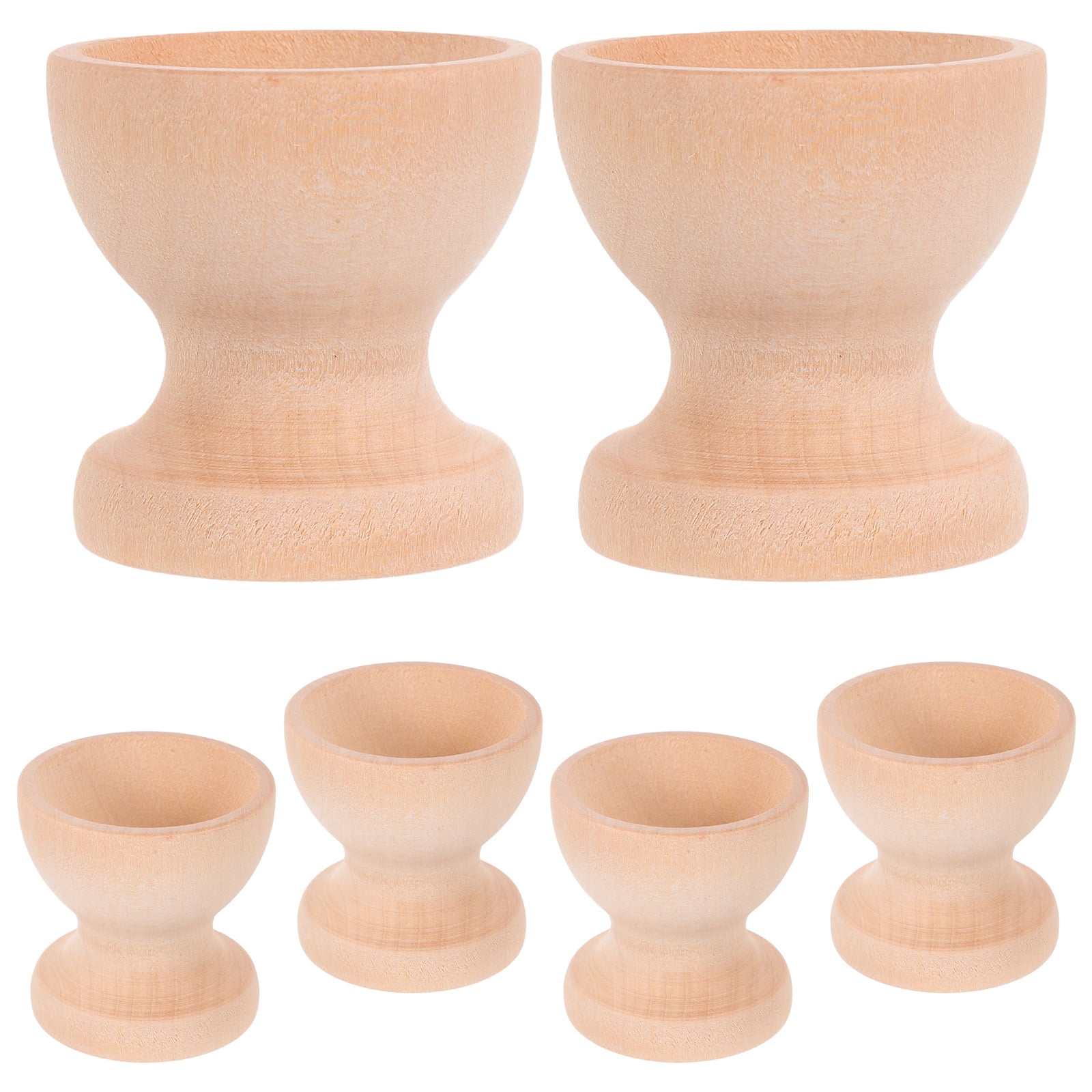 MRLESS 6pcs DIY Wooden Egg Holders for Easter Crafts Unfinished Wooden ...