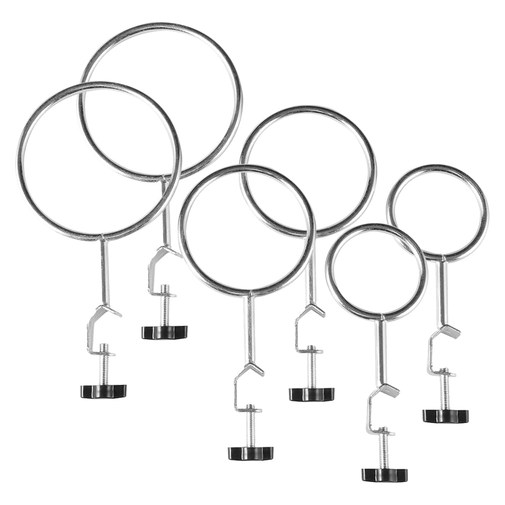 WEUVEB 6pcs Silver Iron Laboratory Support Stand Clamps for Chemistry ...